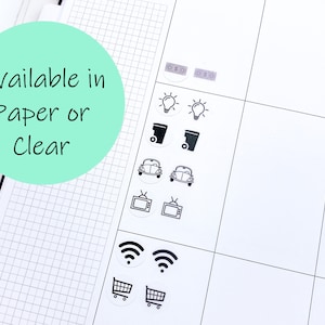 Bill & Expenses Icon Stickers (set C and D) - Etsy