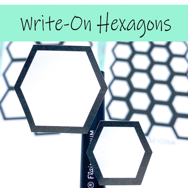Hexagon Stickers - Etsy