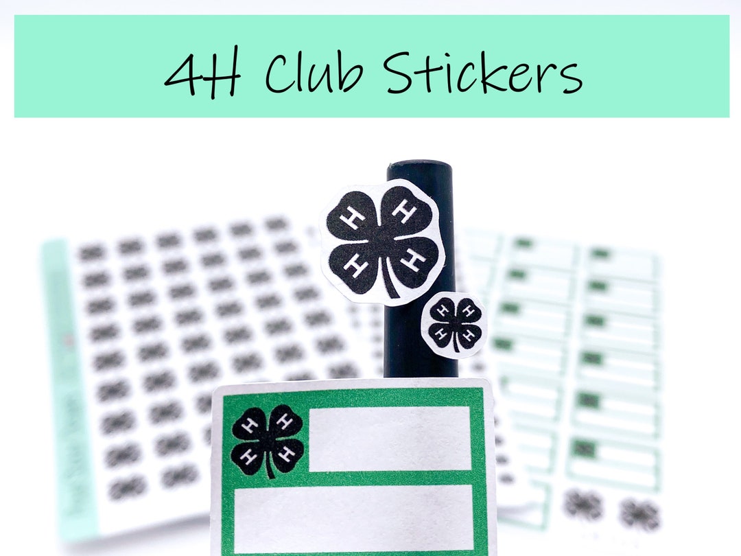 4H Club Stickers - Etsy