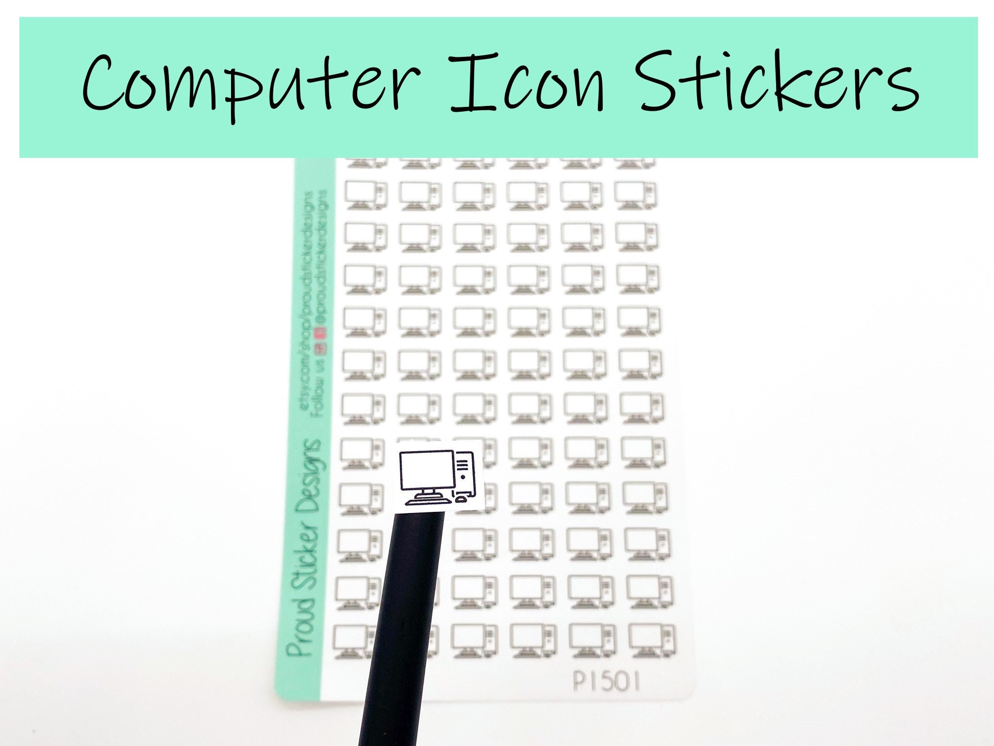 Computer Icon Stickers - Etsy