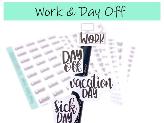 Work and Day off Stickers - Etsy