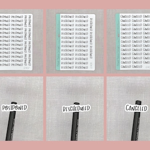 Planner Script Stickers - Etsy