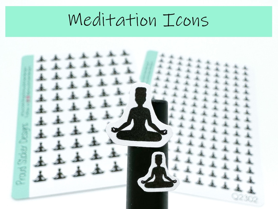 Meditation Icon Stickers - Etsy