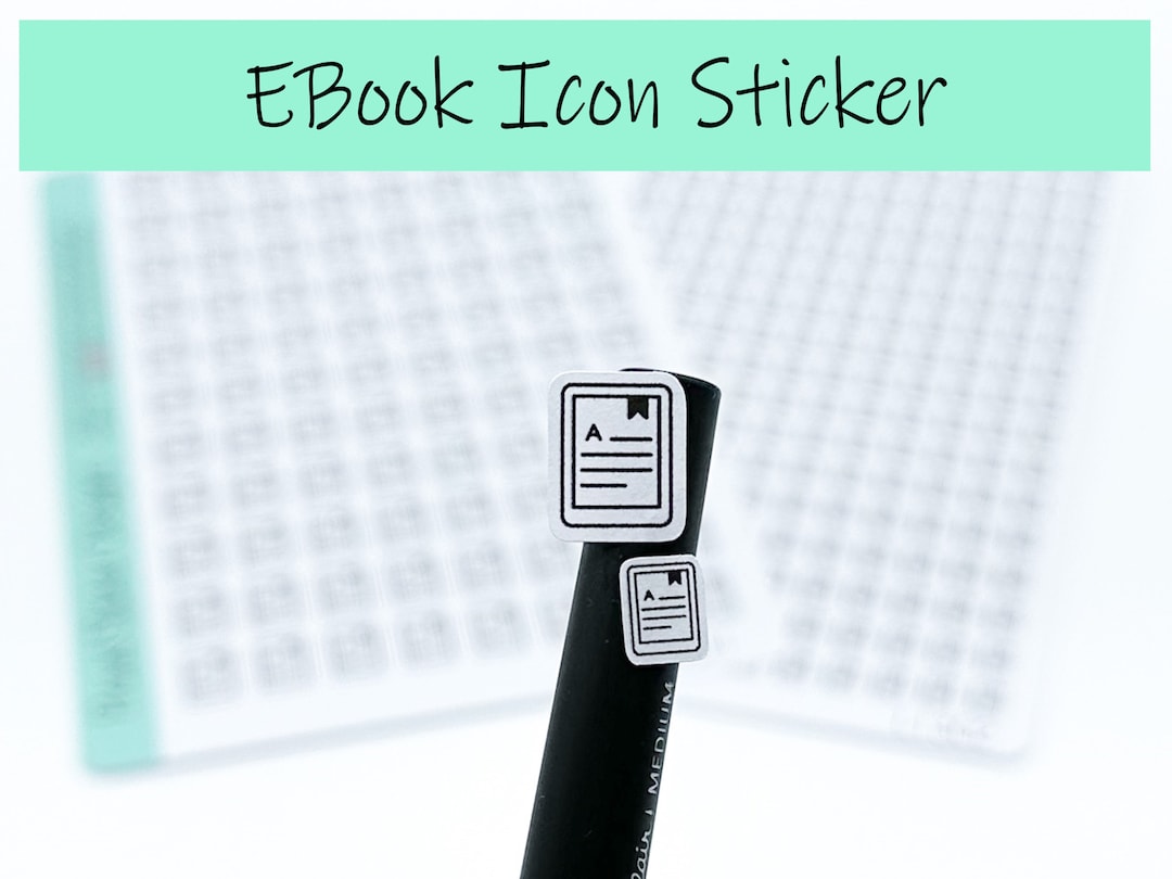 Ebook Icon Stickers - Etsy