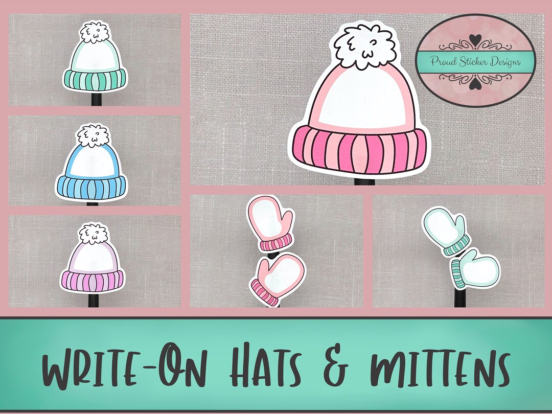 Write-on Winter Hats and Mittens With Date Covers - Etsy