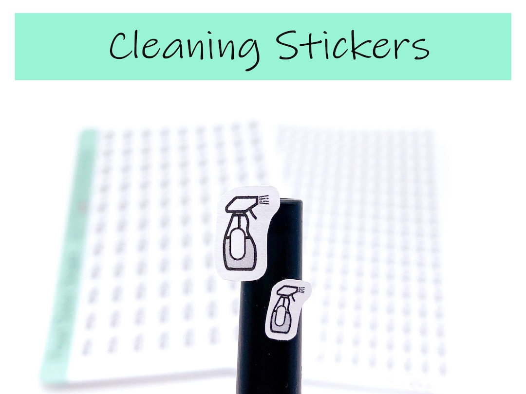 Cleaning Icon Stickers - Etsy