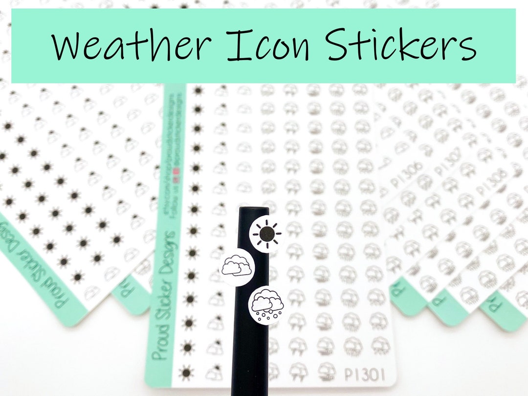 Weather Icon Stickers - Etsy