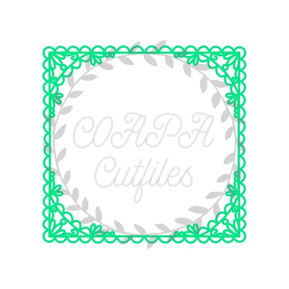Scalloped Frame Cut File SVG. PDF. png. | Etsy
