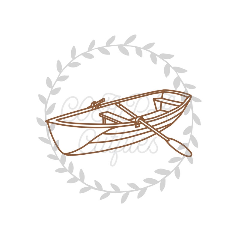 Row Boat Cut File SVG. PDF. Png. | Etsy