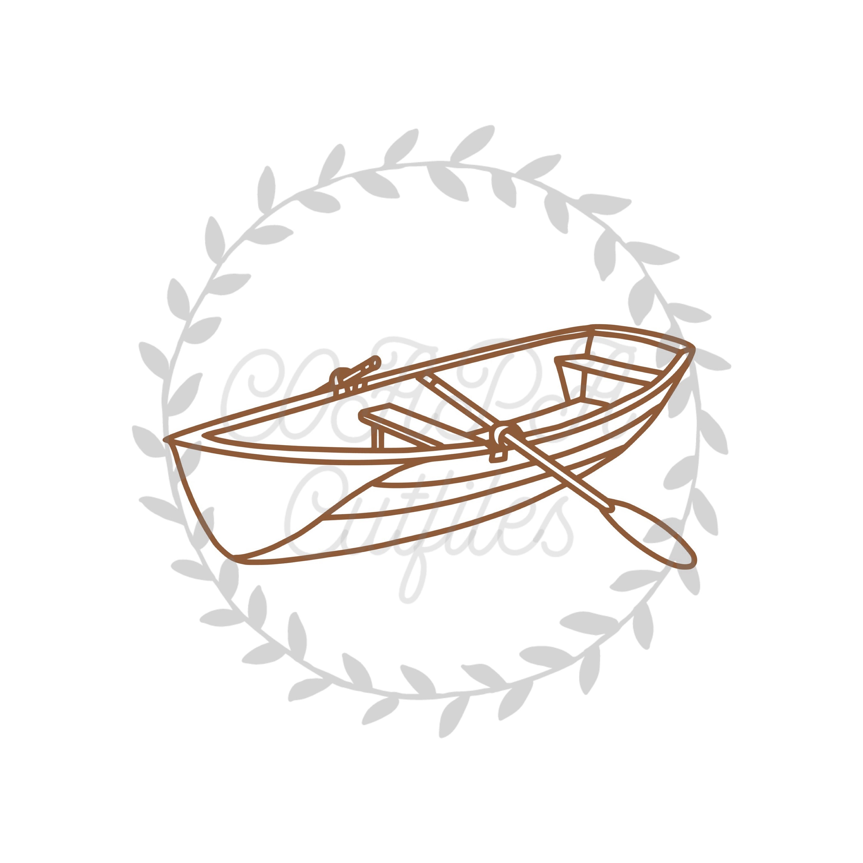 Row Boat Outline