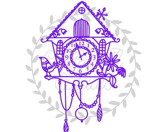 Cuckoo Clock Svg - Etsy