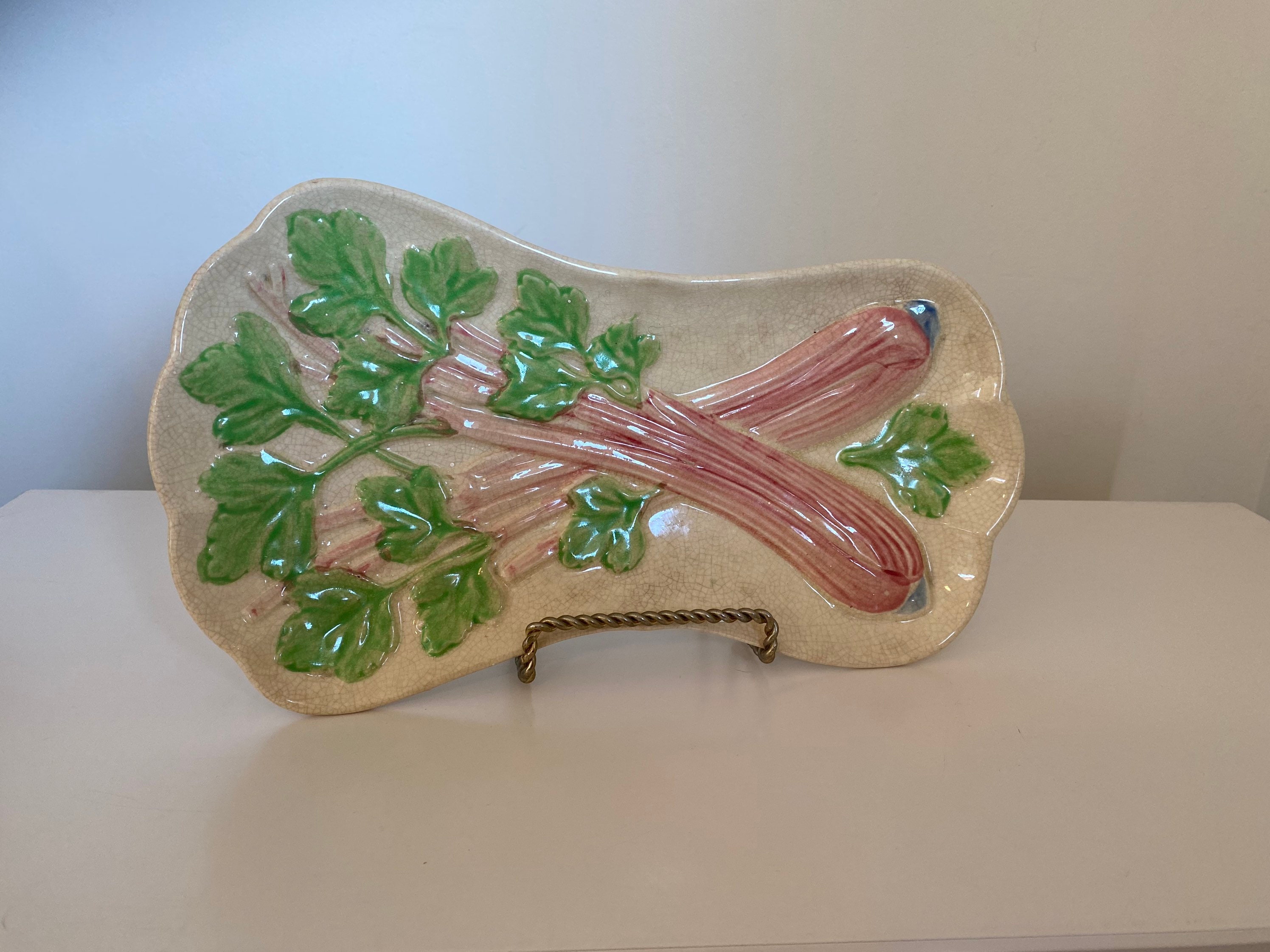 Vintage Manto Ware Japan Serving Platter With Raised Celery Motif ...