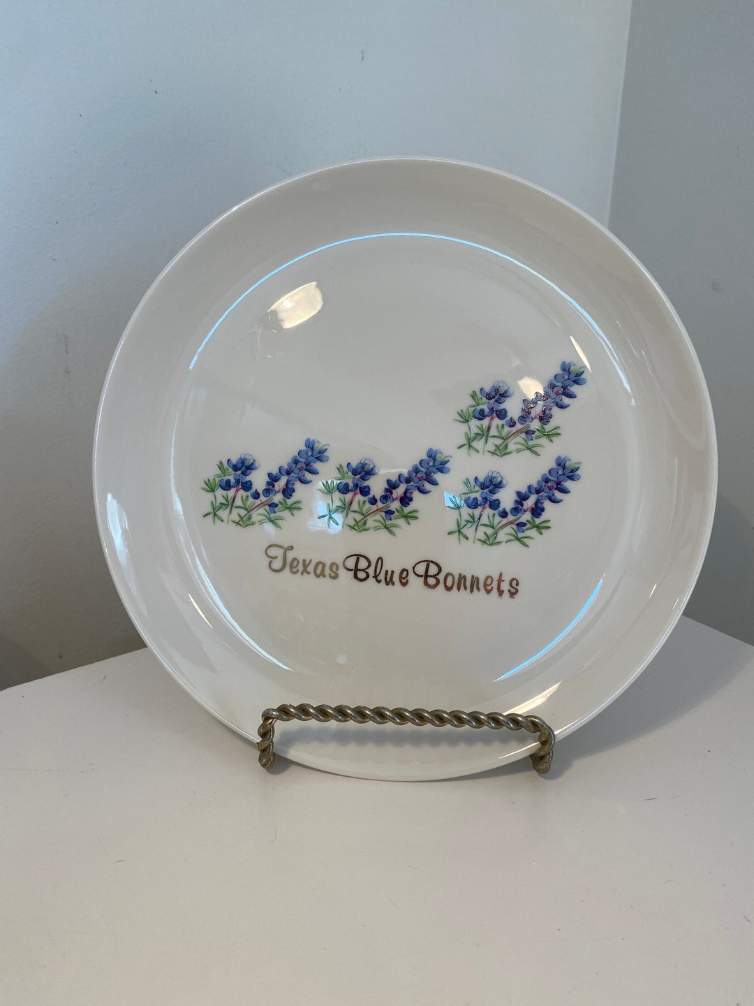 Royal Eagle USA, Texas Blue Bonnets Display Plate - Etsy