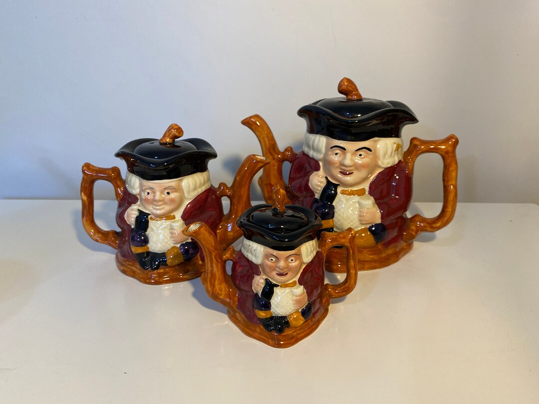 Porcelain Character Ware Set - Crown Devon John Smith Tea Pots X 3 - Etsy
