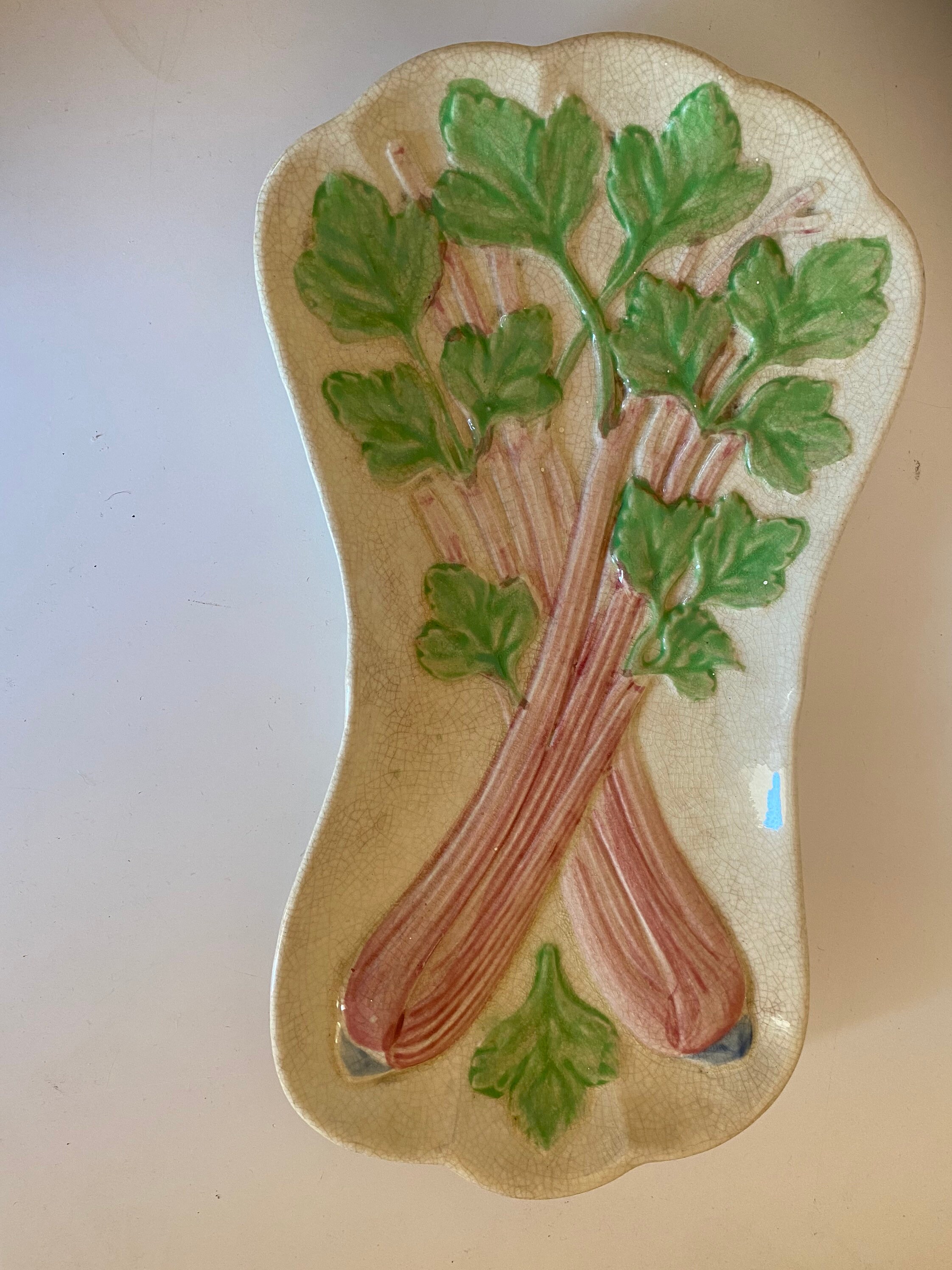 Vintage Manto Ware Japan Serving Platter With Raised Celery Motif ...