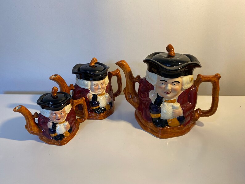 Porcelain Character Ware Set - Crown Devon John Smith Tea Pots X 3 - Etsy