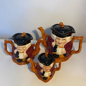 Porcelain Character Ware Set - Crown Devon John Smith Tea Pots X 3 - Etsy