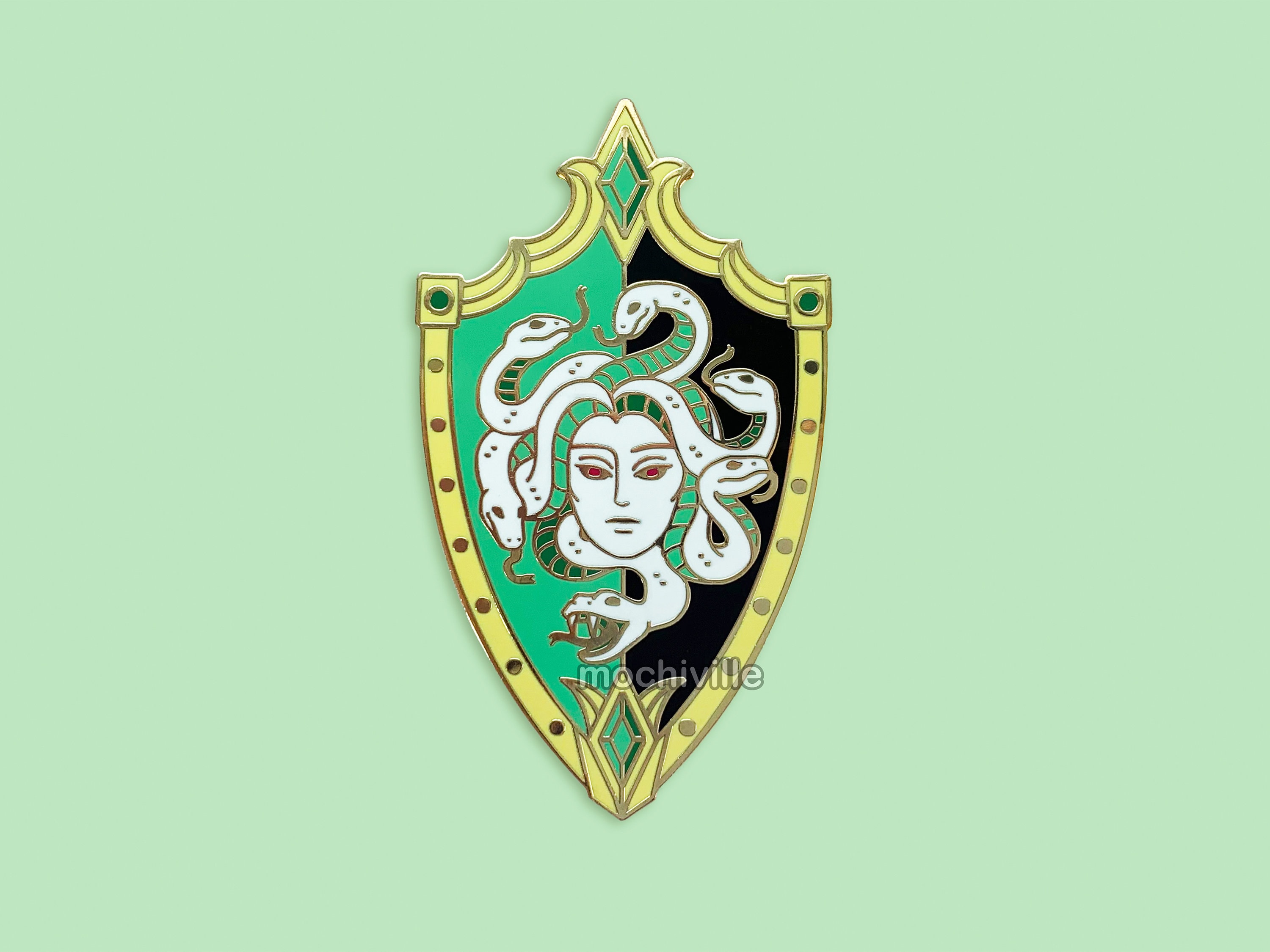 Aegis Medusa Shield Enamel Pin | Gorgon | Large Pin | Hard Enamel Pin ...