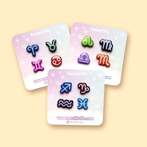 Zodiac Enamel Pin - Etsy