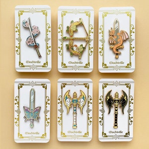 Weapons of Heroes Bundle 6 Enamel Pins Hard Enamel Pins Rpg-inspired ...