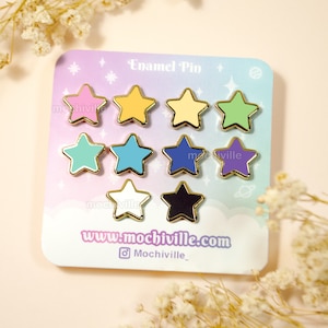 Mini Star Enamel Pin | Filler Pins | Small Enamel Pins | Yellow Orange ...