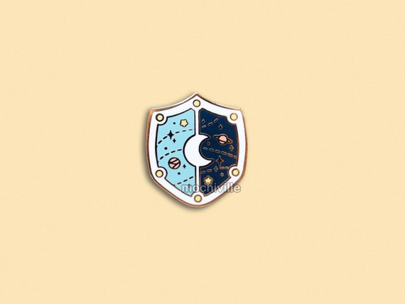 Cosmic Shield Enamel Pin Hard Enamel Pin RPG Inspired | Etsy