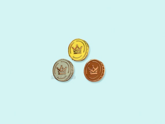 Mini Coin Enamel Pins Hard Enamel Pin Fantasy RPG Inspired | Etsy
