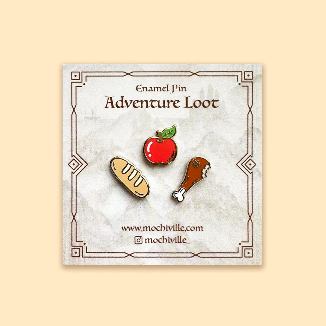 Mini Tavern Foods Enamel Pin Filler Pins Small Enamel Pins Apple Bread ...