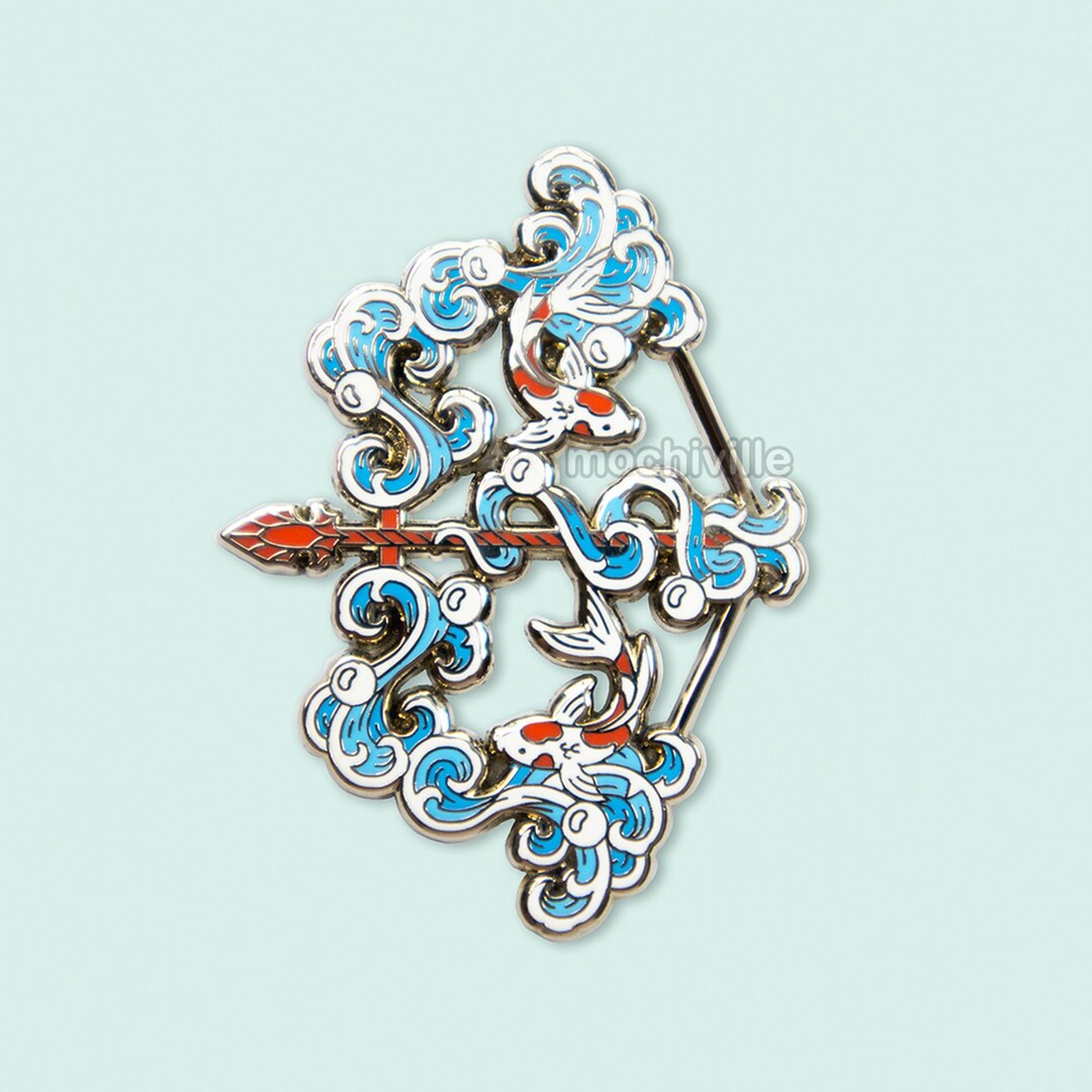 Elemental Water Bow Enamel Pin | Hard Enamel Pin | Lapel Pin | Fantasy ...