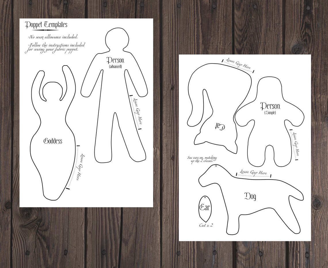 Poppet Magic: Voodoo Doll Sewing Pattern & Spell (printable Pages) - Etsy