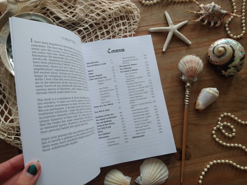 Sea Witch Book Ocean Magic Grimoire Spell Book Book of - Etsy