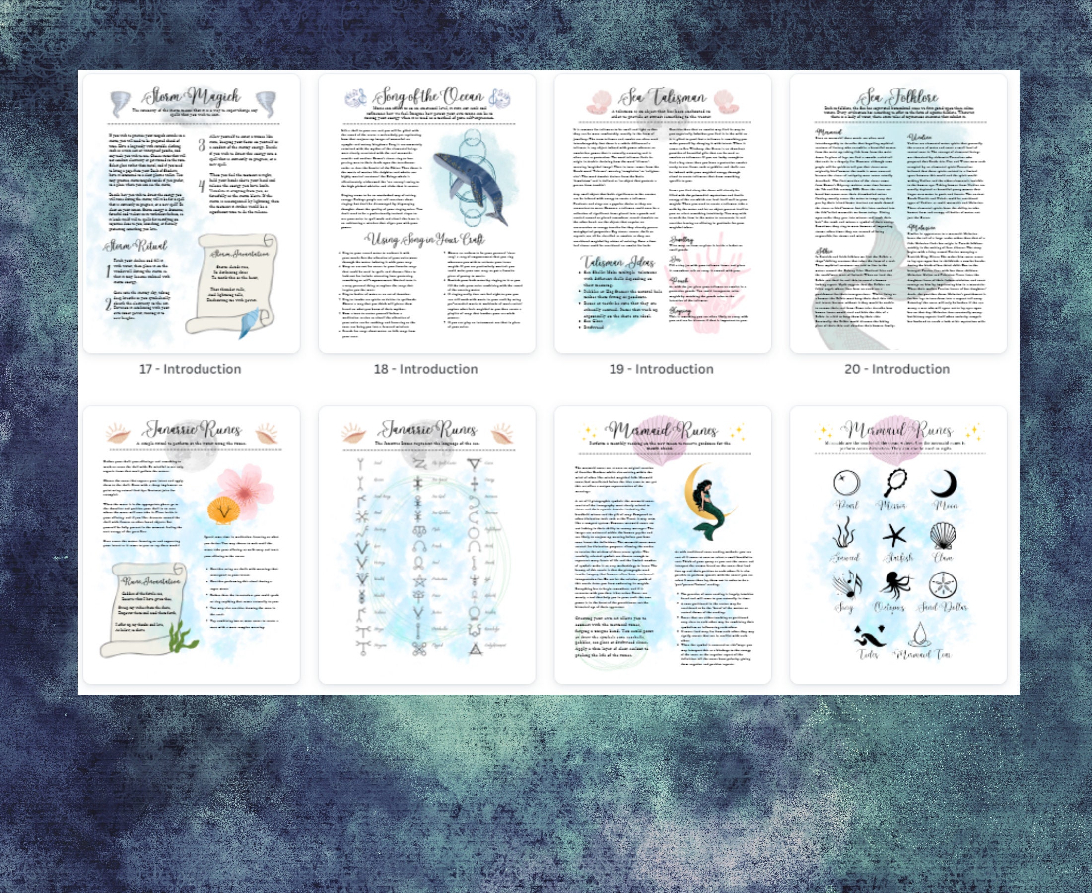 Sea Witch Grimoire: Printable Book of Shadows, Water Magic (PDF Book ...