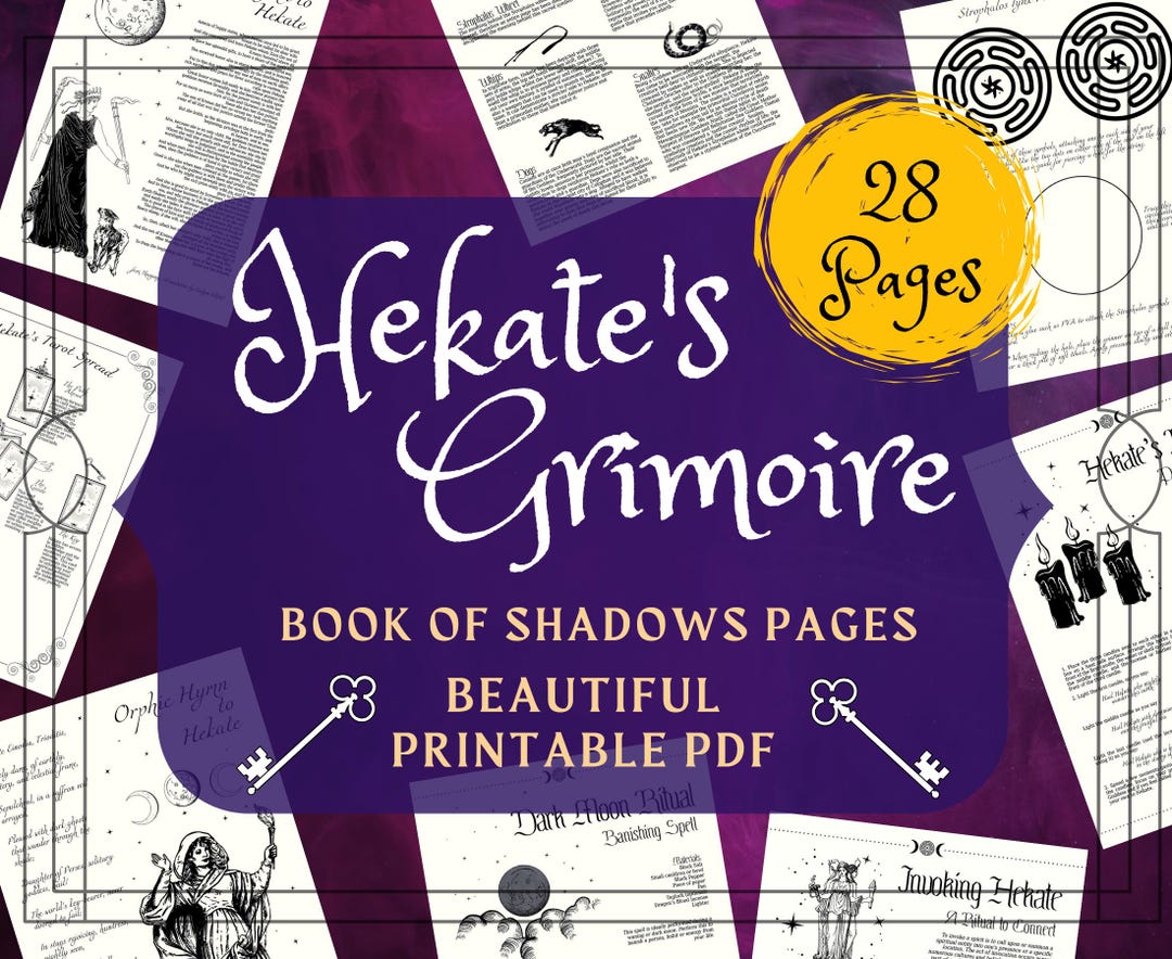 Hekate Grimoire: Book of Shadows Pages - Goddess Spells (PDF) - Etsy UK
