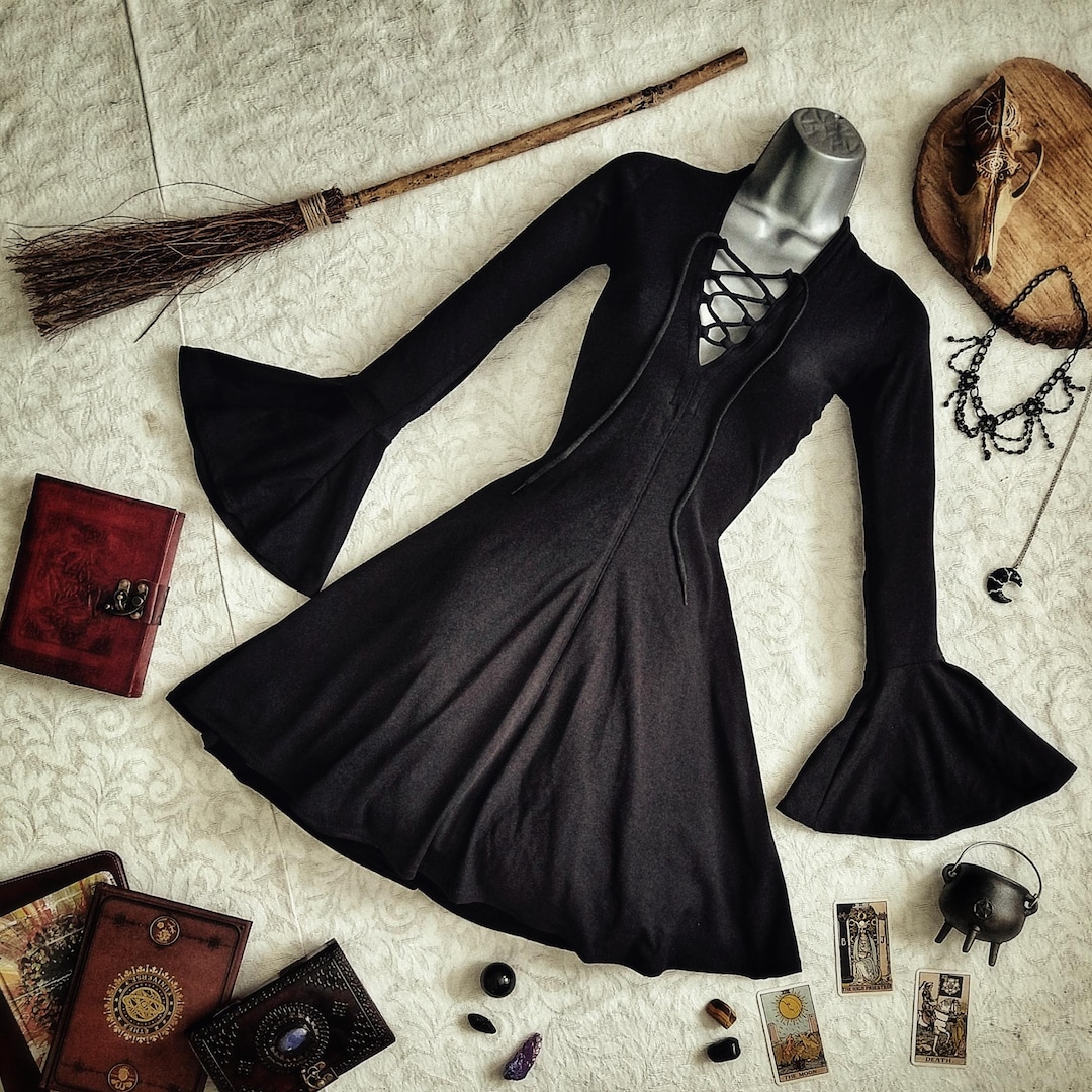 Witch Dress - Hekate Dress - Black Witch Dress - Witch Style Fashion ...