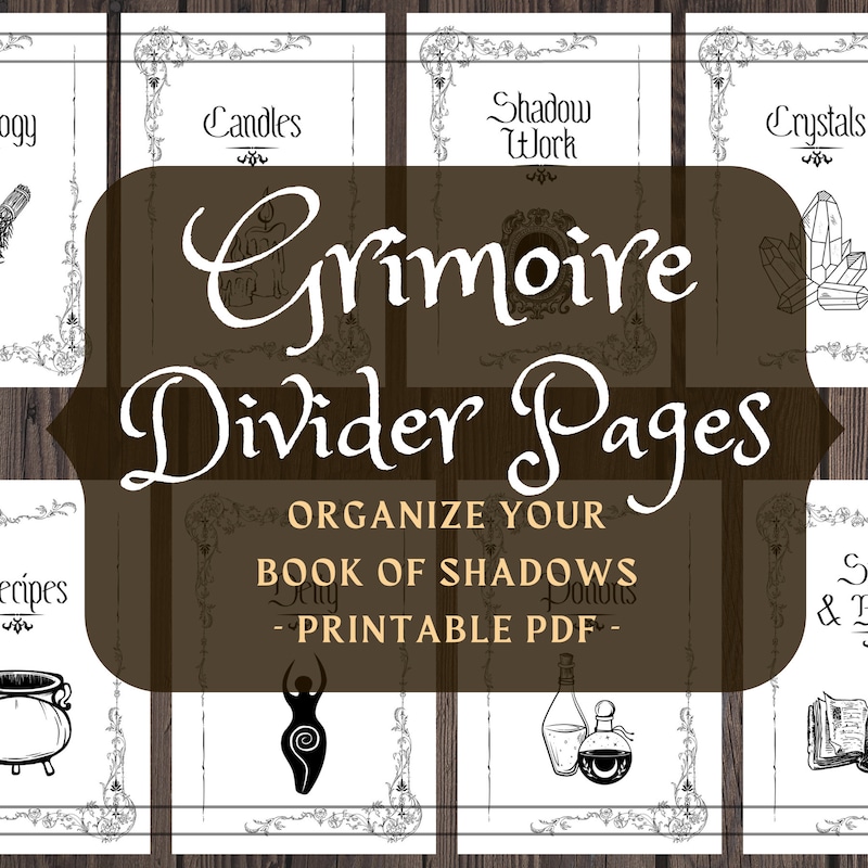 Grimoire Divider Page - Etsy