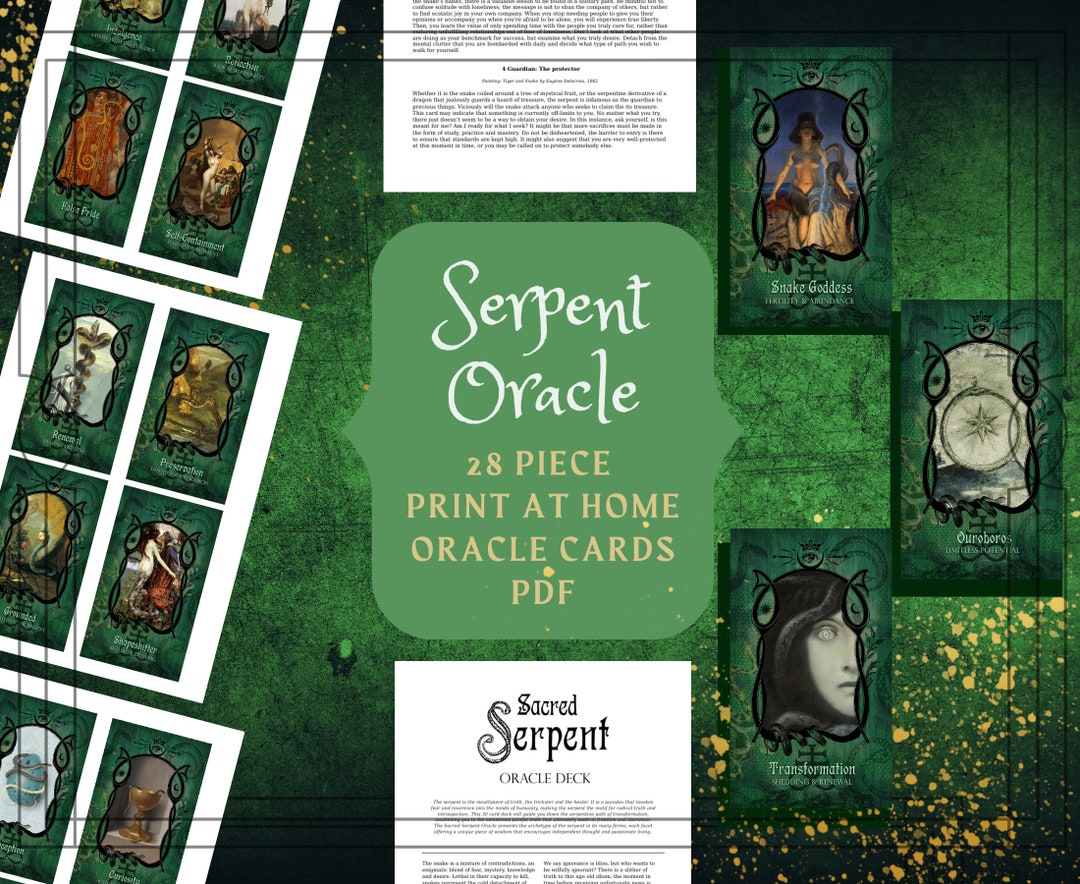 Serpent Shadow Work Oracle Cards: Snake Book of Shadows (PDF) - Etsy