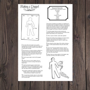Poppet Magic: Voodoo Doll Sewing Pattern & Spell (printable Pages) - Etsy