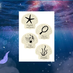 Mermaid Runes Printable Oracle Cards Mermaid Oracle Deck Mermaid Rune ...