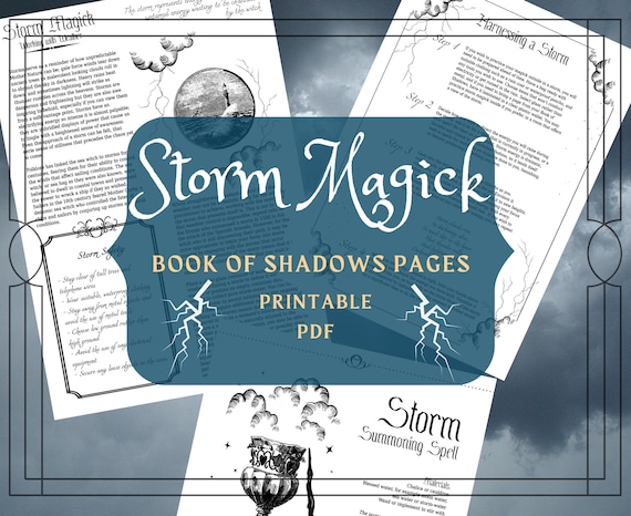 Storm Magic Printable Pages Storm Water Book of Shadows - Etsy