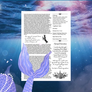 Mermaid Printable Pages - Mermaid Magic Book of Shadows Pages - Sea ...