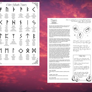 Runes Printable Pages Runes BOS Pages Book of Shadows Pages - Etsy
