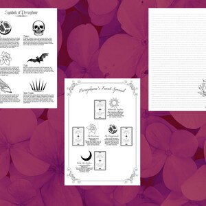 Persephone Printable Pages - Persephone Book of Shadows Pages - Shadow ...