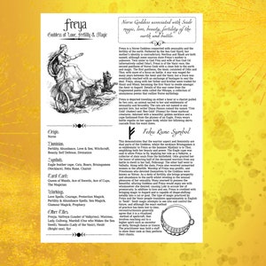 Freya Book of Shadows Pages: Norse Goddess Grimoire (PDF) - Etsy