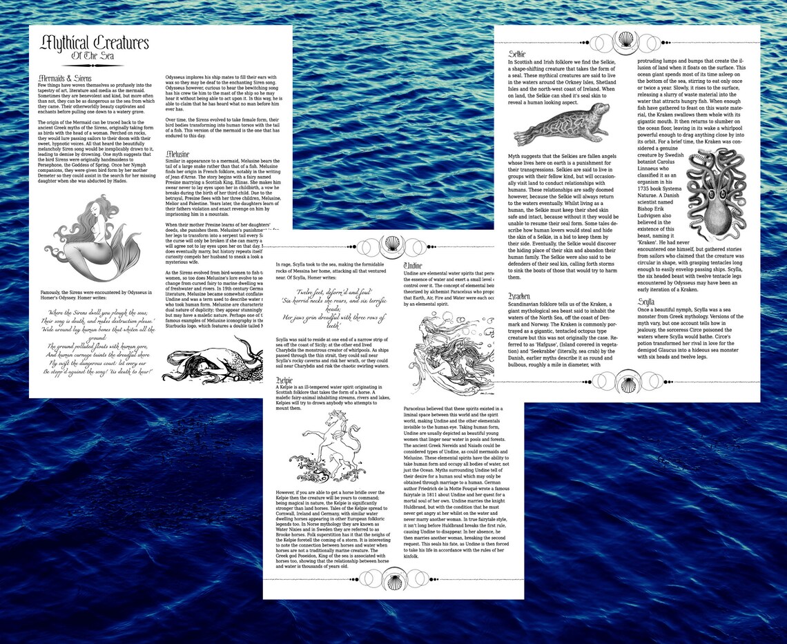 Sea Witch Book of Shadows Pages PART 2 Printable Book of - Etsy UK