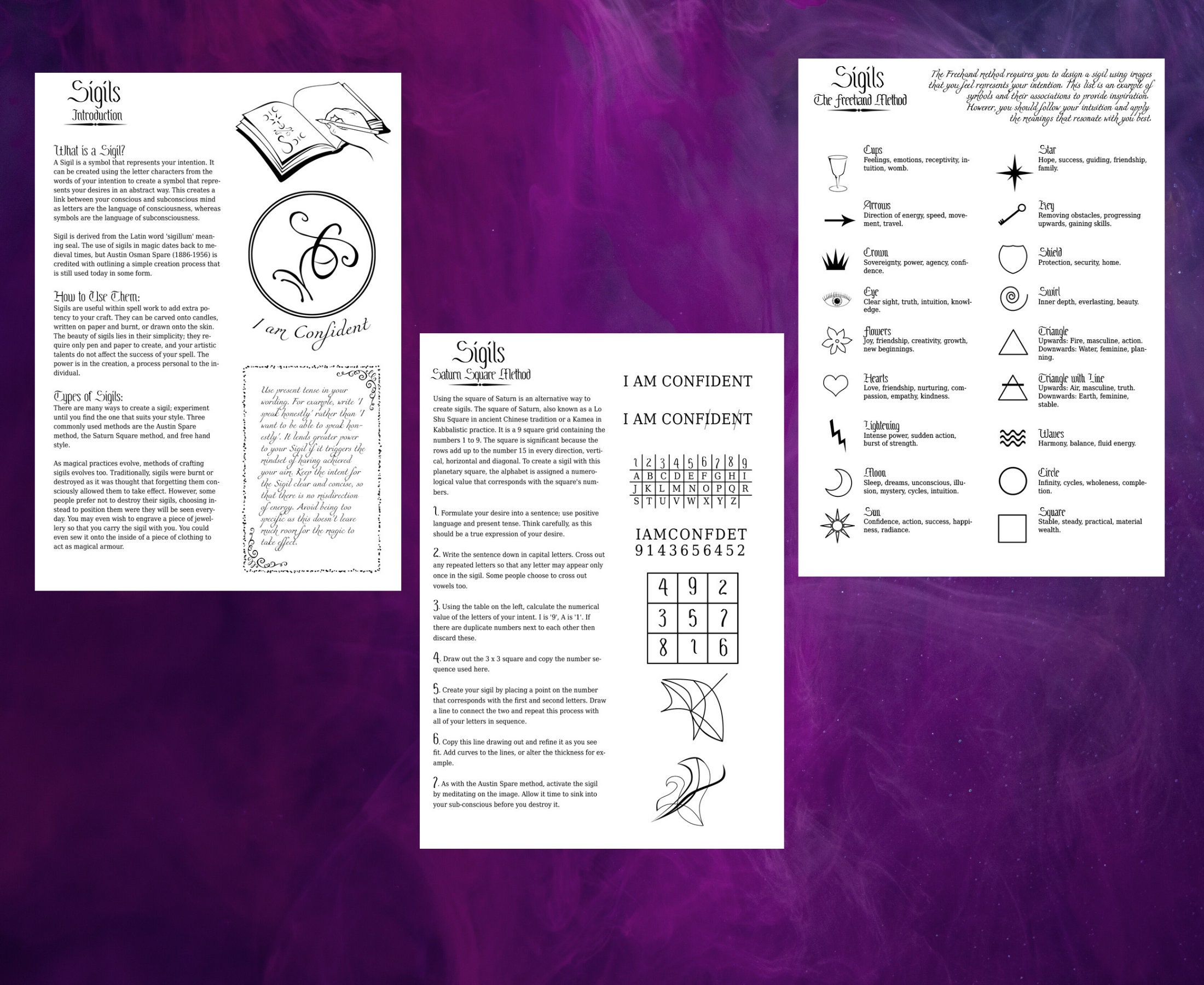 Sigil Printable Pages Sigil Book of Shadows Pages Sigil - Etsy UK