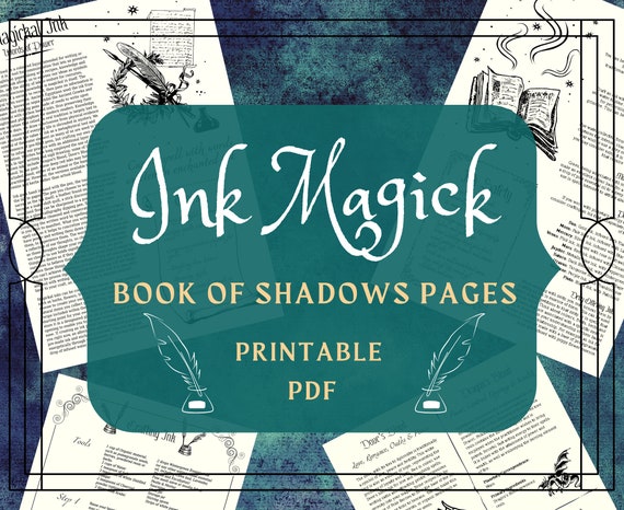 Ink Magic Dragon's Blood Recipe Book of Shadows Pages - Etsy