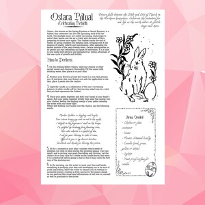 Ostara Ritual Book of Shadows Pages: Spring Equinox Printable (PDF) - Etsy
