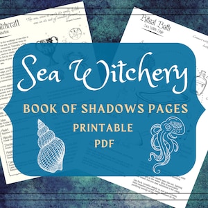 Sea Witch Book of Shadows Pages: Printable Grimoire (PDF) - Etsy
