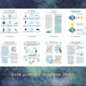 Sea Witch Grimoire: Printable Book of Shadows, Water Magic (PDF Book ...