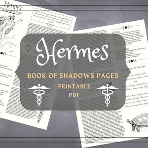 Hermes Printable Pages - Hermes Book of Shadows Pages - Greek God ...